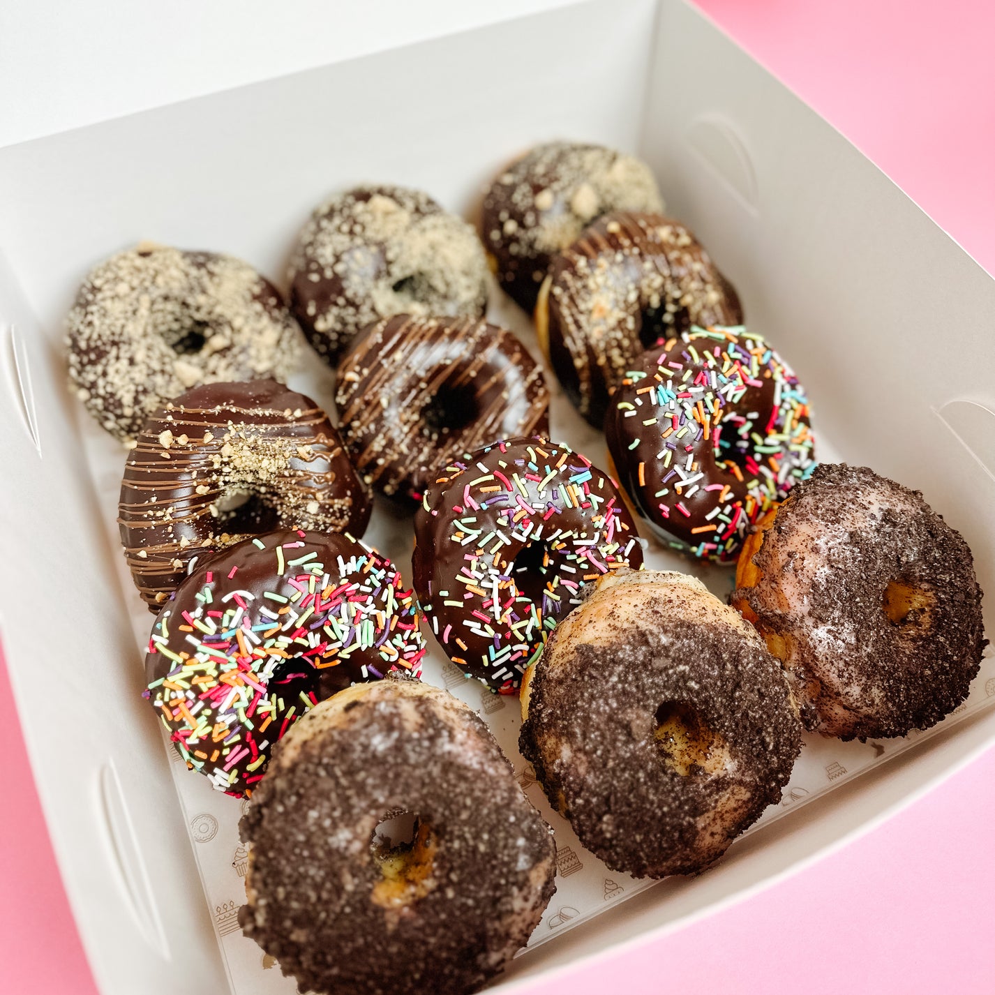 Chocolate Decadence Donuts Box – White Rabbit Cakes